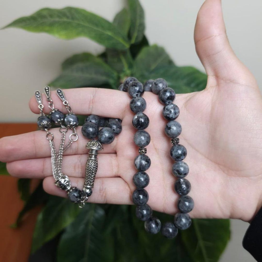Turkish Tesbih in Labradorite Natural Stone and Handcraft Elegant ...