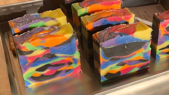 Rainbow Light Bright Soap | Etsy