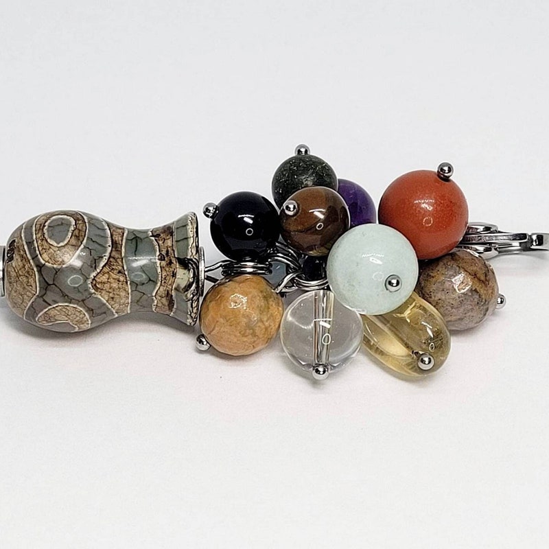 Gemstone Keychain - Etsy