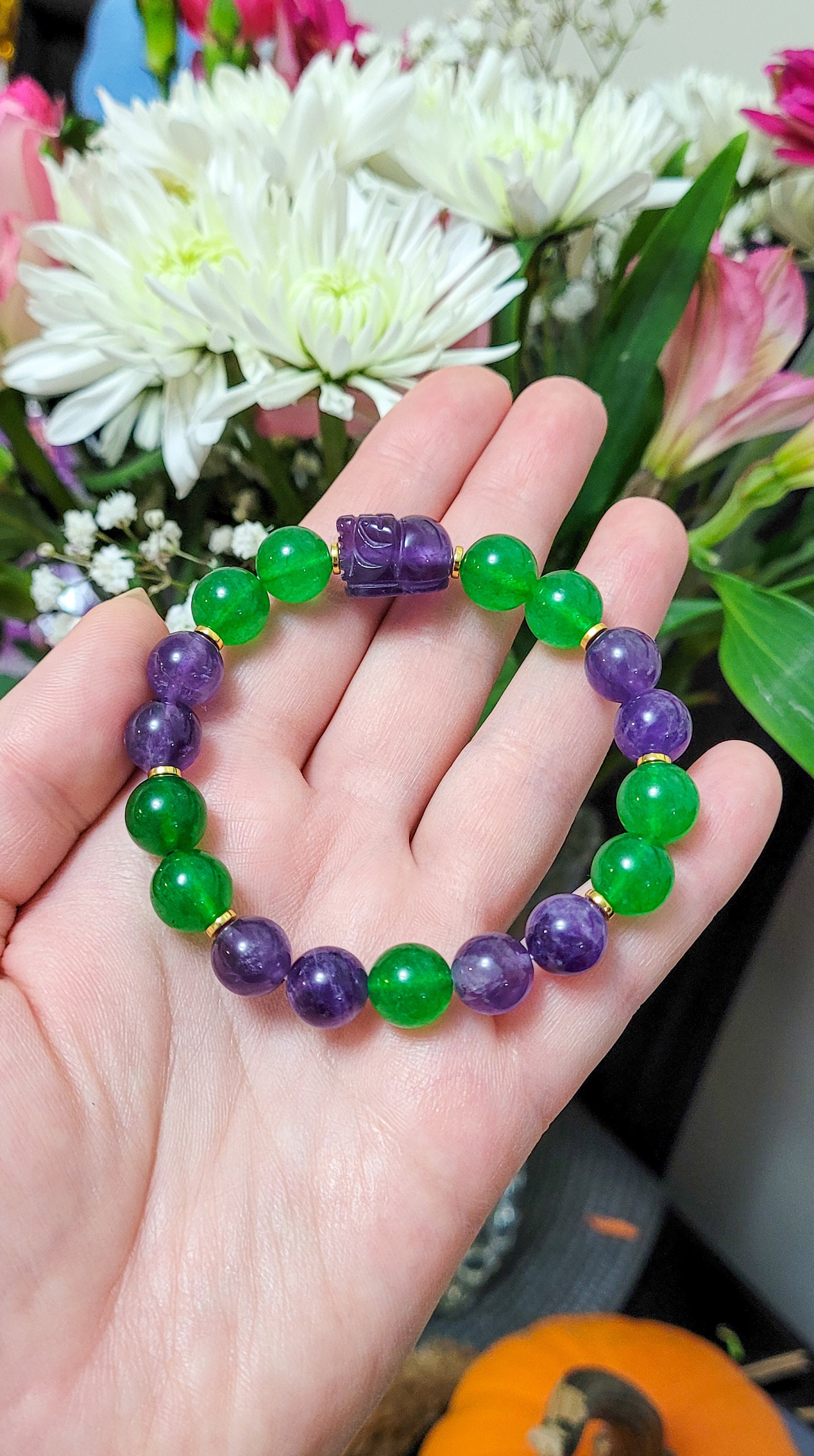 Feng Shui Pixiu Bracelet Amethyst Pi Yao Chinese Dragon - Etsy