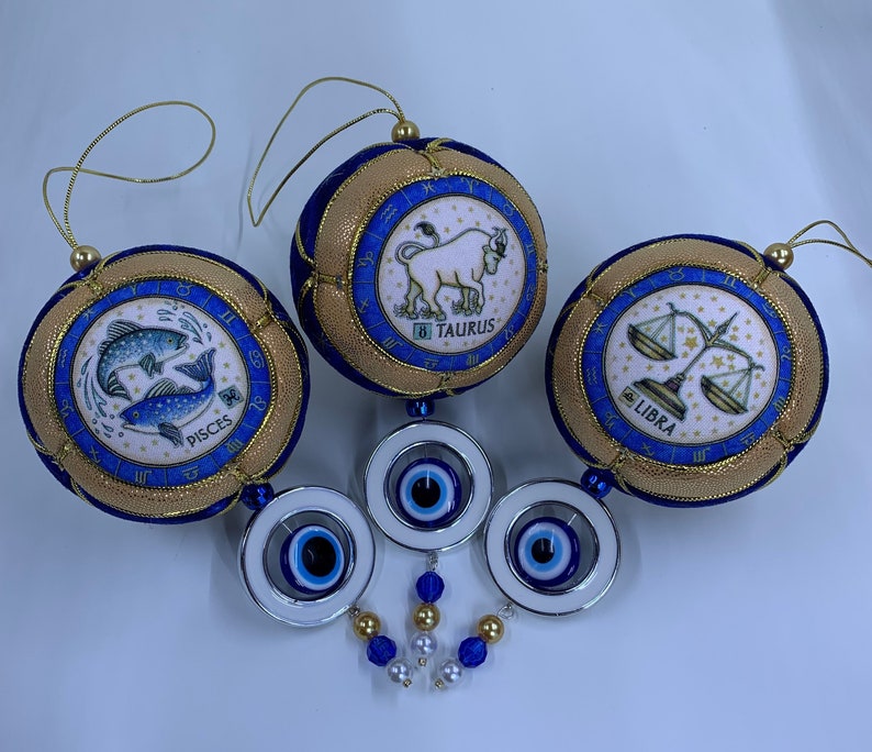Zodiac Signs Ornament, Christmas, Holiday Decoration, Birthday ...