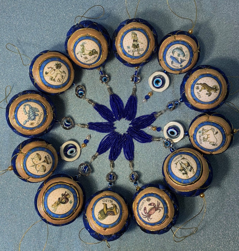 Zodiac Signs Ornament, Christmas, Holiday Decoration, Birthday ...