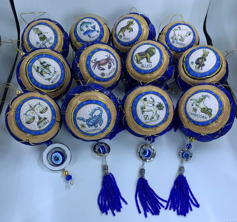 Zodiac Signs Ornament, Christmas, Holiday Decoration, Birthday ...