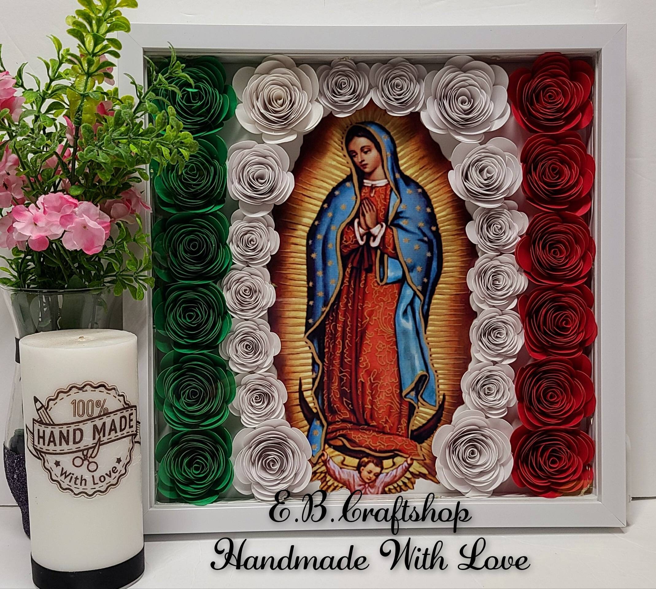 Frames LED lights option Virgen Mary Shadow box Home & Hobby Materials ...