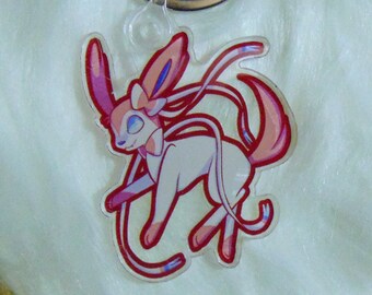 Sylveon Keychain - Etsy