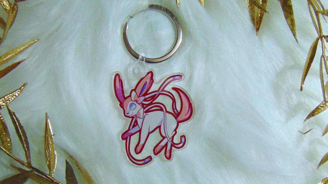 Sylveon Keychain - Etsy