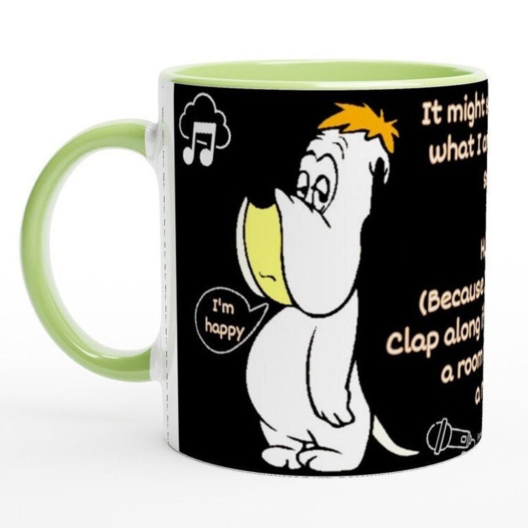 Coffee Mug White 11oz Ceramic With Colour Inside Droopy Dog Singing ...