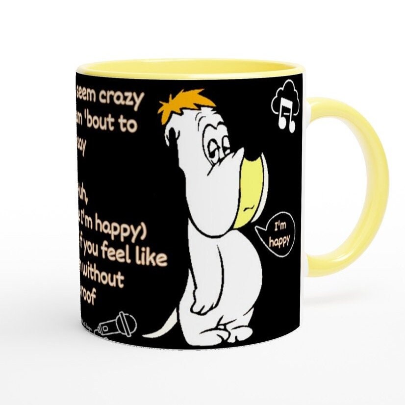 Adorable Singing Dog 'HAPPY' Droopy Dog Singing happy White Ceramic Mug ...