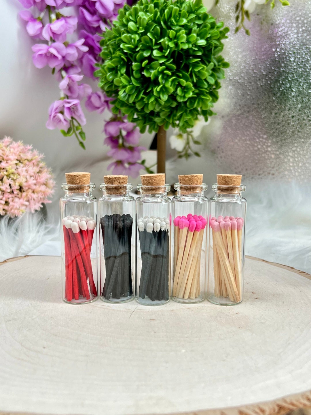 Small Safety Candles in Corked Jar | You Choose | Safety Matches With ...