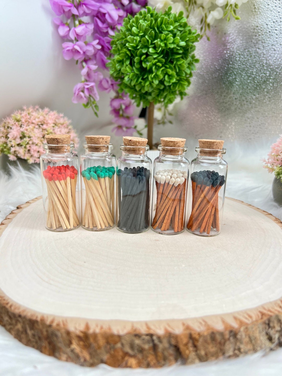 Medium Safety Candles in Corked Jar | You Choose | Safety Matches With ...