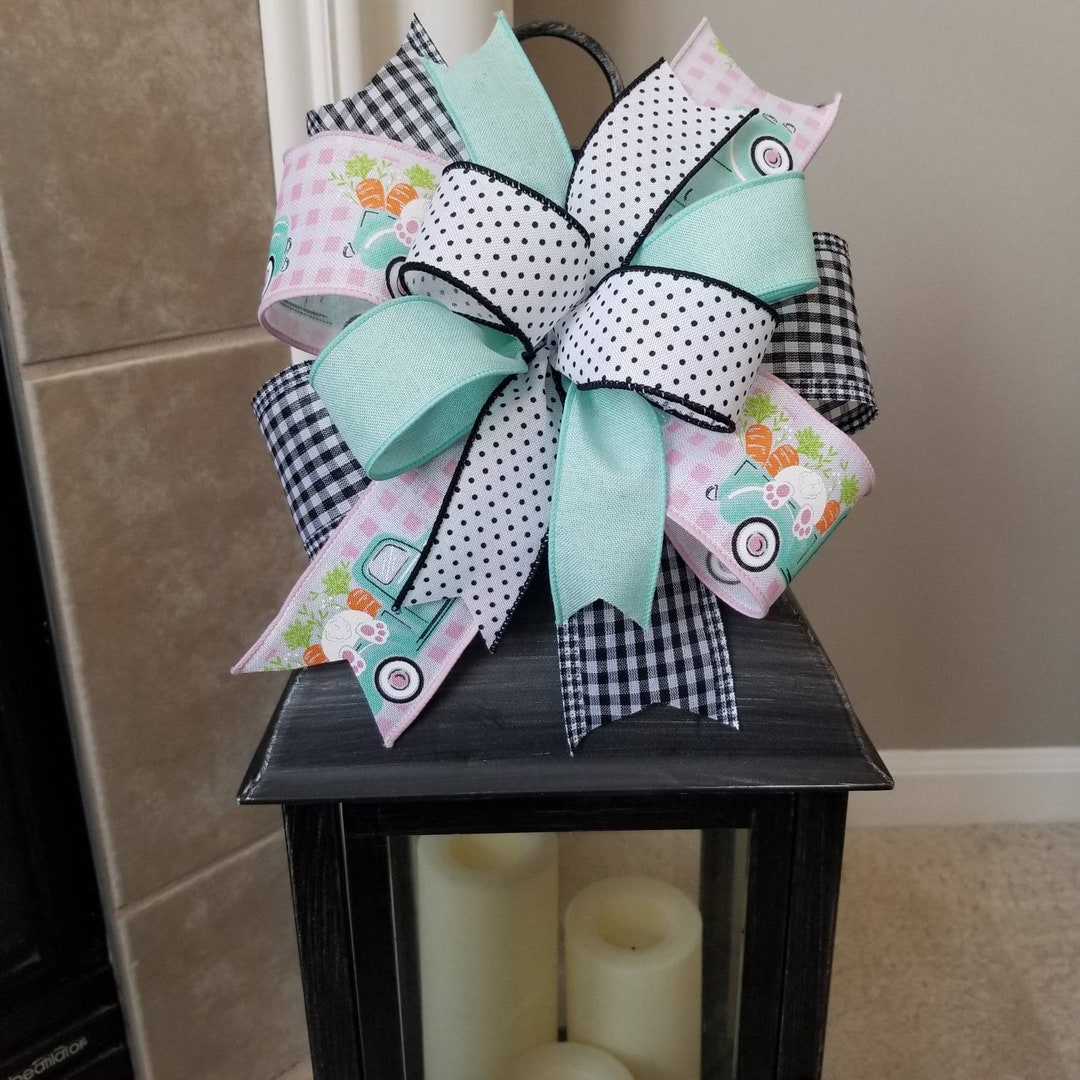 Easter Wreath Bow, Easter Bow for Wreath, Easter Lantern Bow, Swag Bow ...