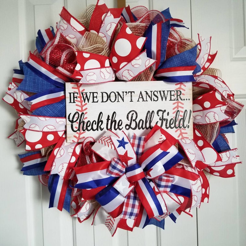 Baseball Wreath - Etsy
