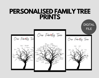 Digital Family Tree | Etsy