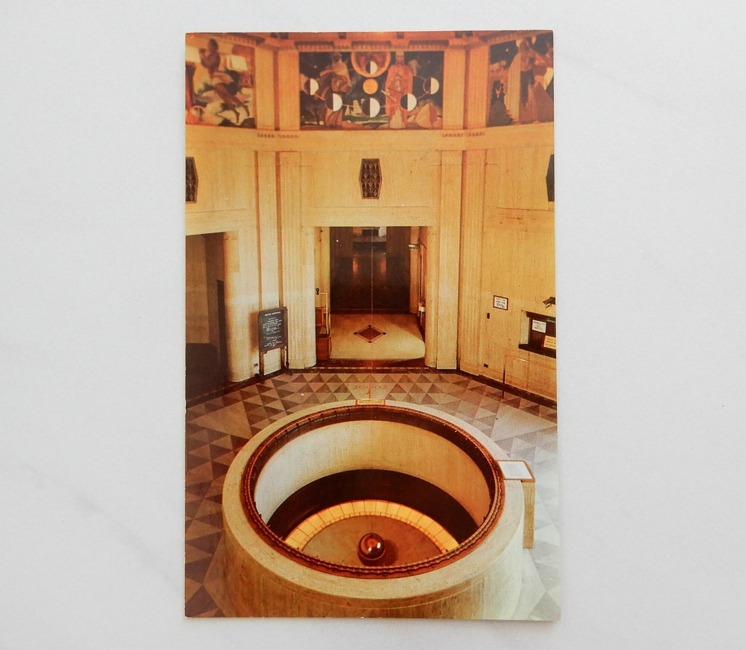 Griffith Observatory Foucault Pendulum Postcard Vintage - Etsy