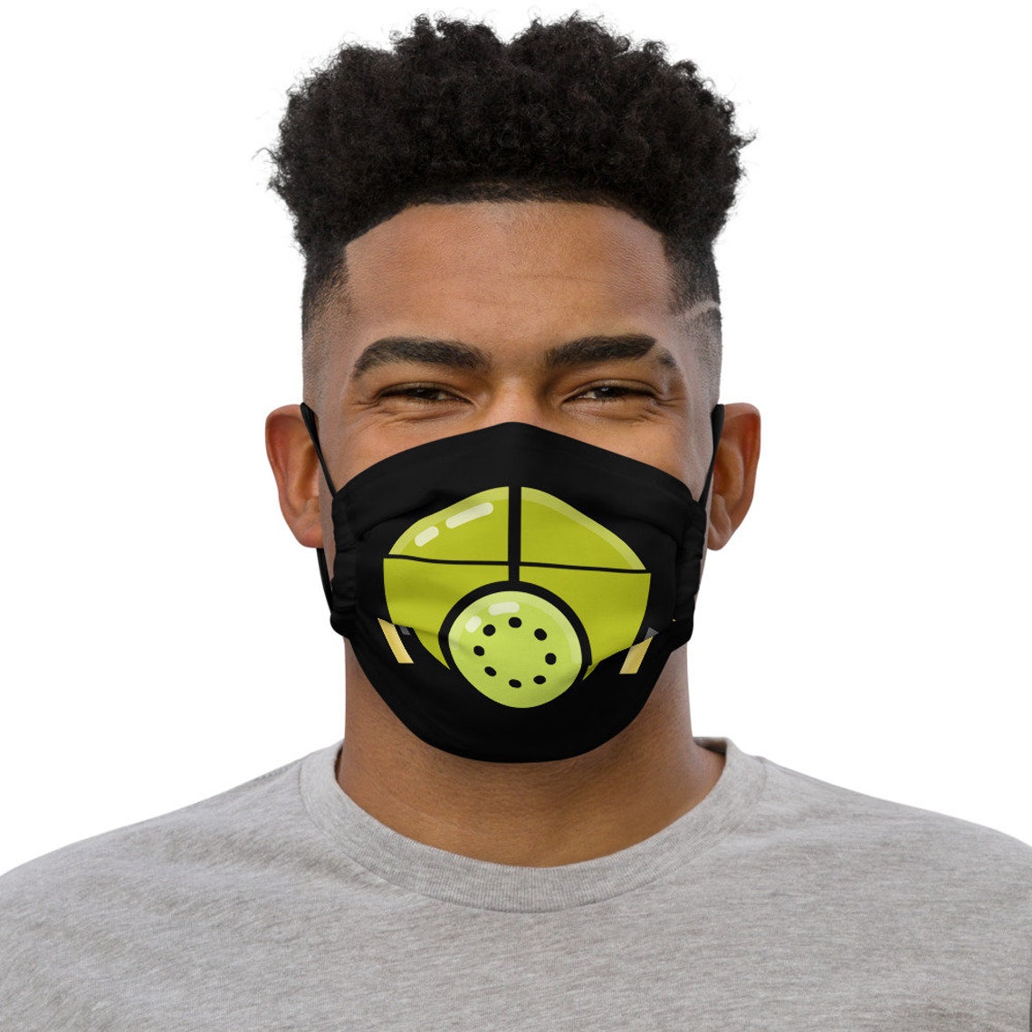Fun Toxic Face Mask Face Mask for Men Silly Green Biohazard | Etsy