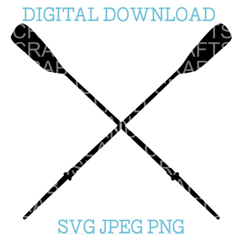 Crossed Oar Digital Download SVG PNG JPEG for Cricuit, Silhouette ...