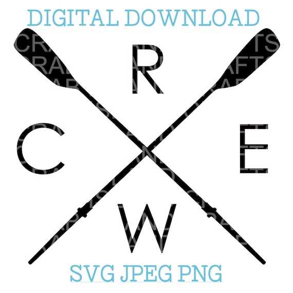 Rowing Crew Crossed Oar Digital Download SVG PNG JPEG for - Etsy