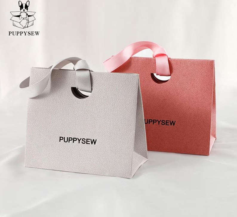 Personalized Paper Gift Bags With Ribbon, Custom Logo Packaging - Etsy