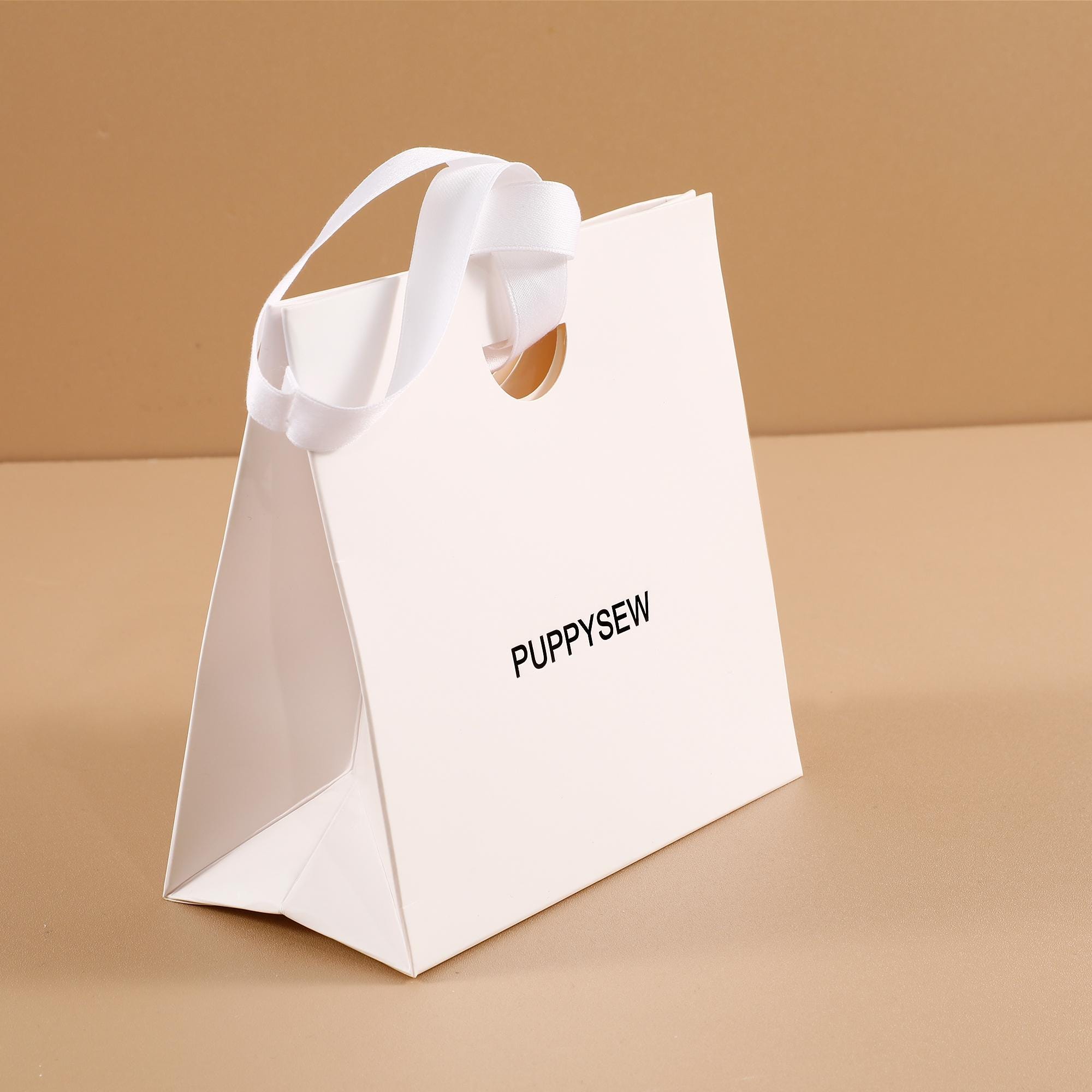 Custom Kraft Paper Gift Bags With Logo & Ribbon – Thick Texture ...
