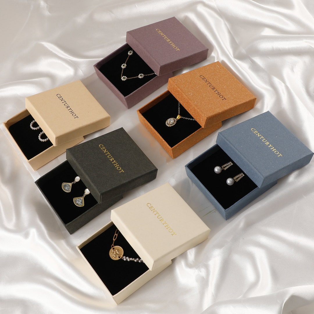Custom Logo Jewelry Box - Necklace, Earrings, Ring Packaging - Etsy