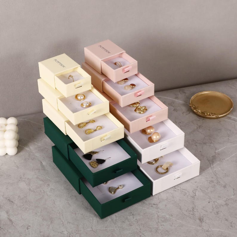 Custom Logo Jewelry Gift Boxes – Small Drawer-type Packaging - Etsy