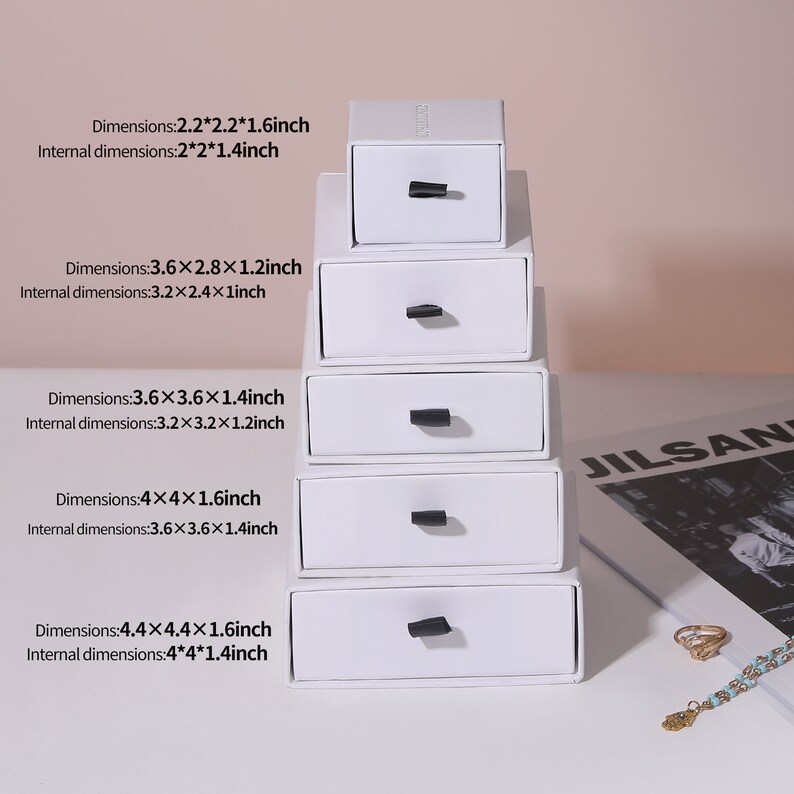 50pcs Pink Paper Box Custom Jewelry Box Personalized Logo Chic - Etsy