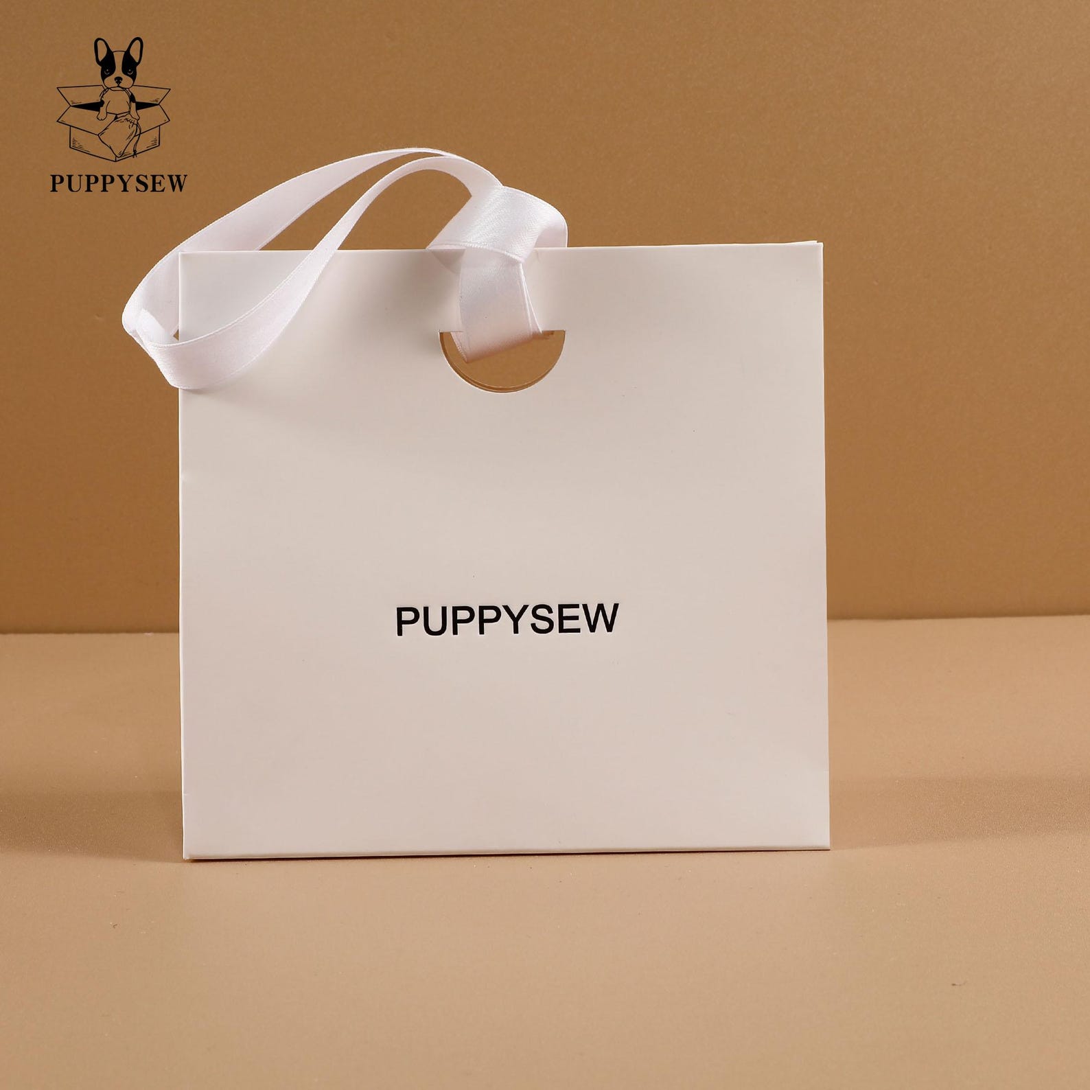 Custom Kraft Paper Gift Bags With Logo & Ribbon – Thick Texture ...