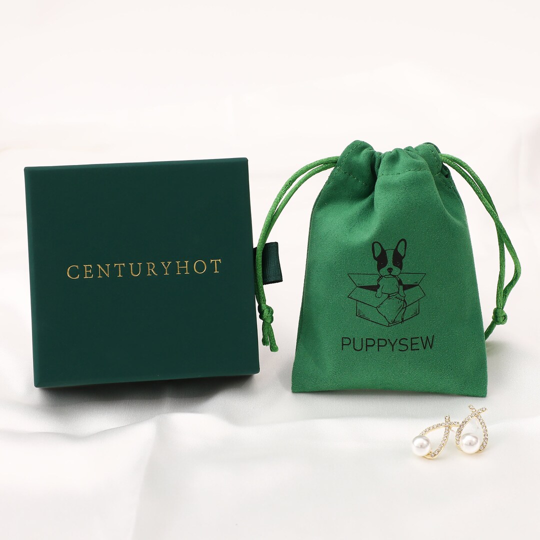 50 Sets of 9×9cm Jewelry Boxes and Jewelry Bags, Custom Logos ...