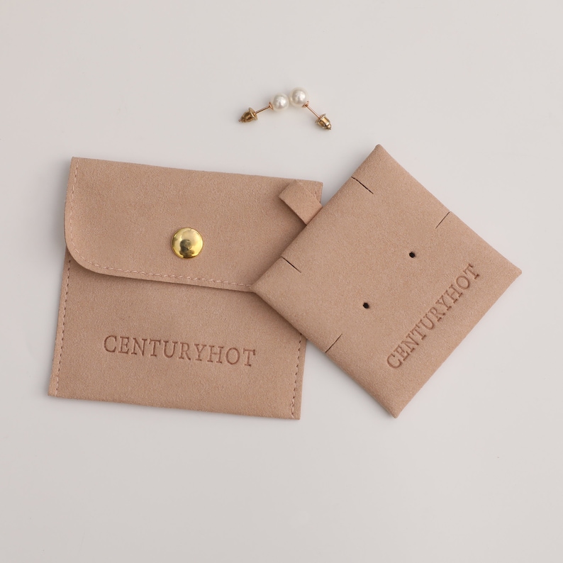 50 Set Custom Jewelry Package Pouch Bag With Insert Card Logo - Etsy