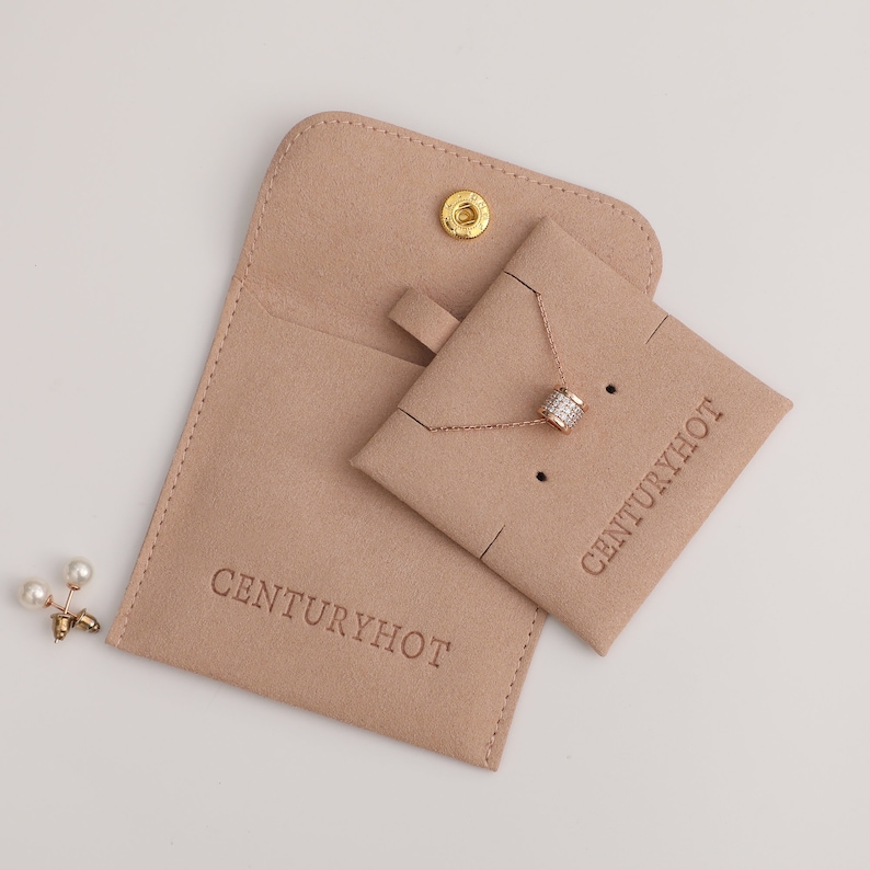 50 Set Custom Jewelry Package Pouch Bag With Insert Card Logo Etsy