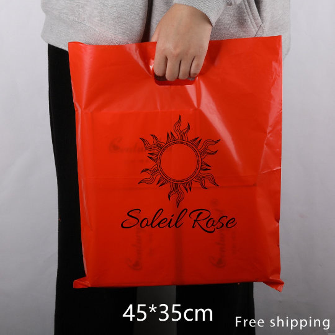 Custom Printed Polyethylene Transport Bag With Handle (100pcs) - Etsy