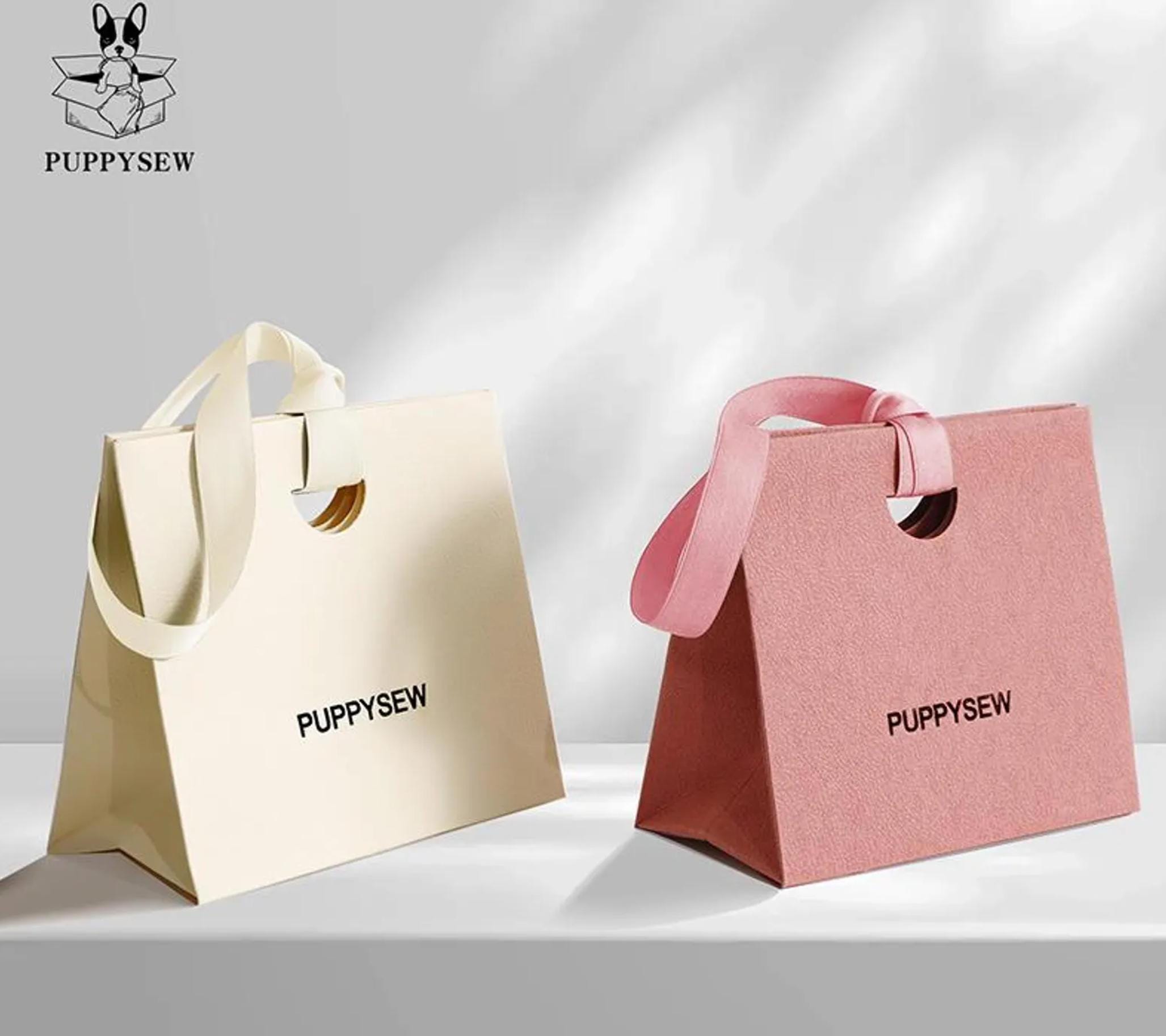Personalized Paper Gift Bags With Ribbon, Custom Logo Packaging - Etsy