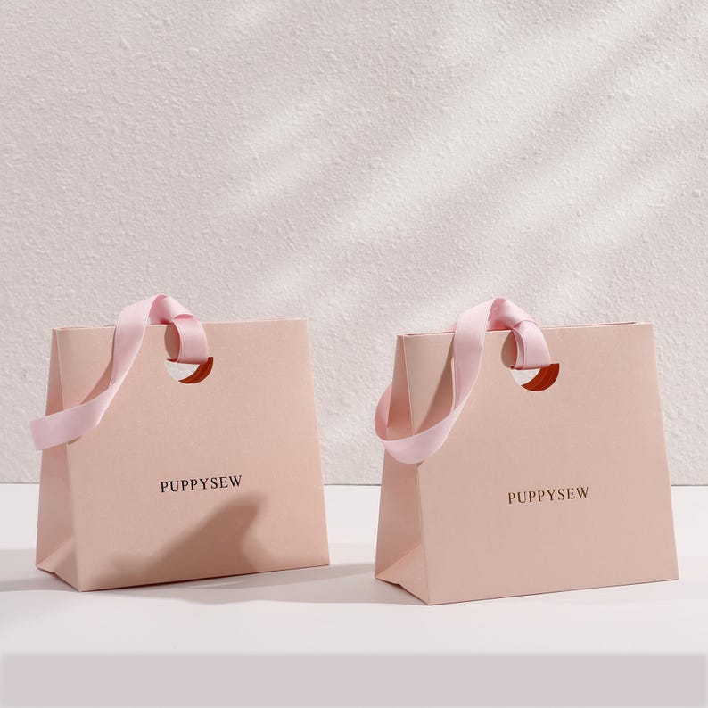 Personalized Paper Gift Bags With Ribbon, Custom Logo Packaging - Etsy
