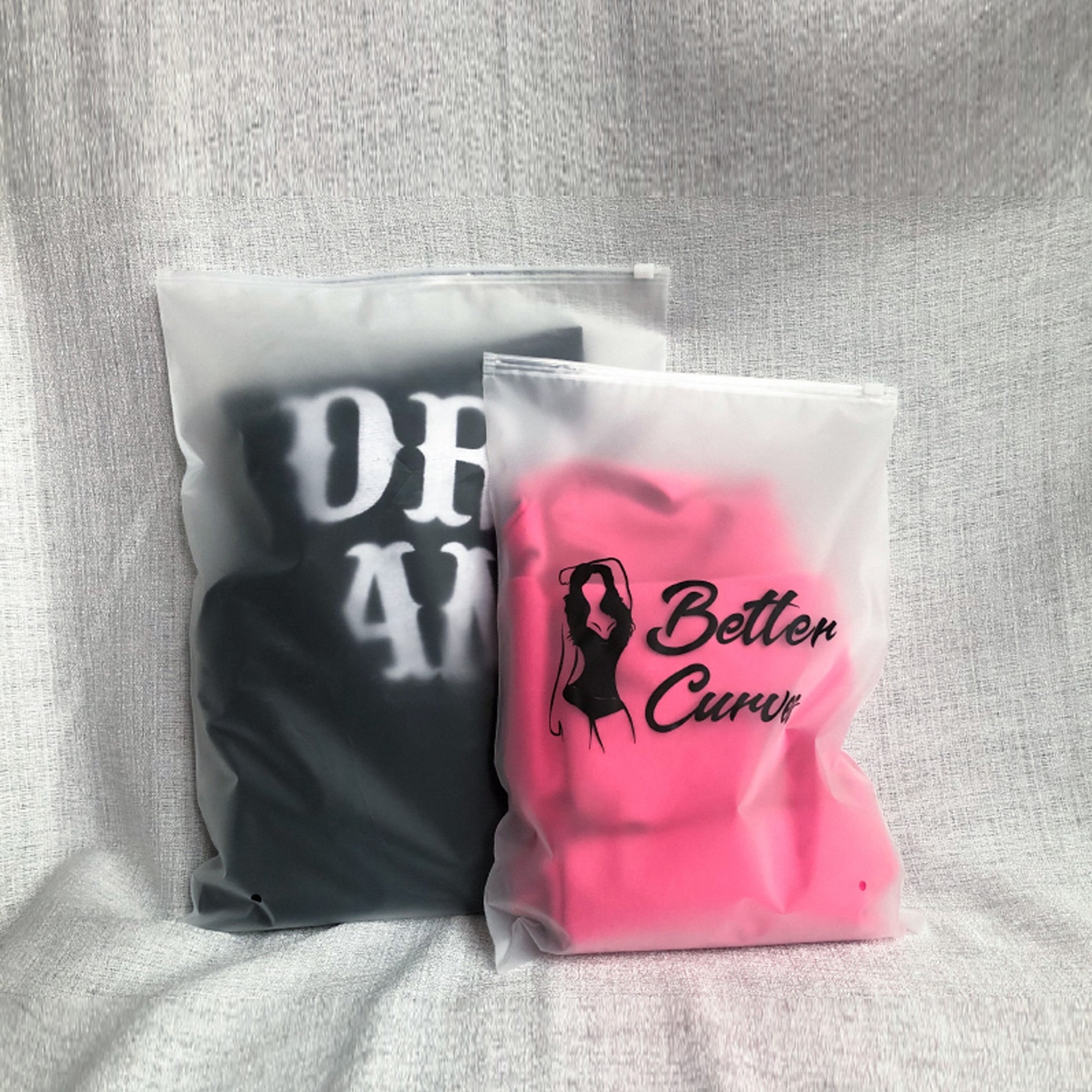 Custom Frosted Plastic Zipper Bag, Logo Print, Mail Bag (100pcs) - Etsy