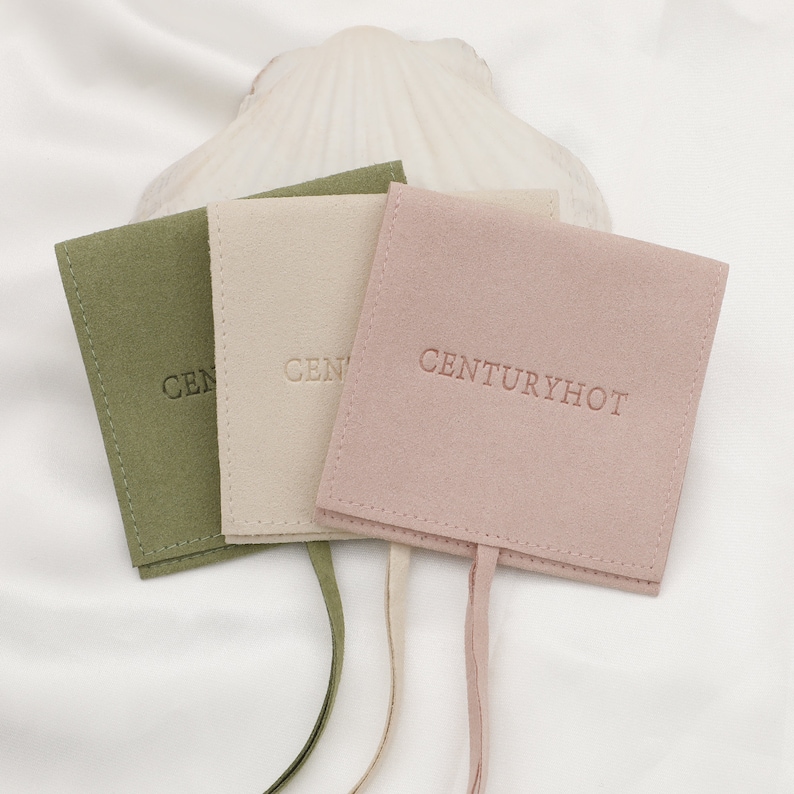 Personalizable Embossed Logo Print Microfiber Jewelry Bags - Etsy