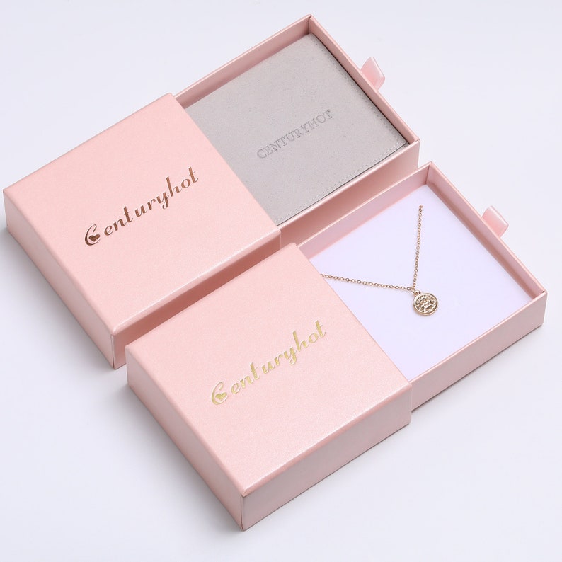 50pcs Pink Paper Box Custom Jewelry Box Personalized Logo Chic - Etsy