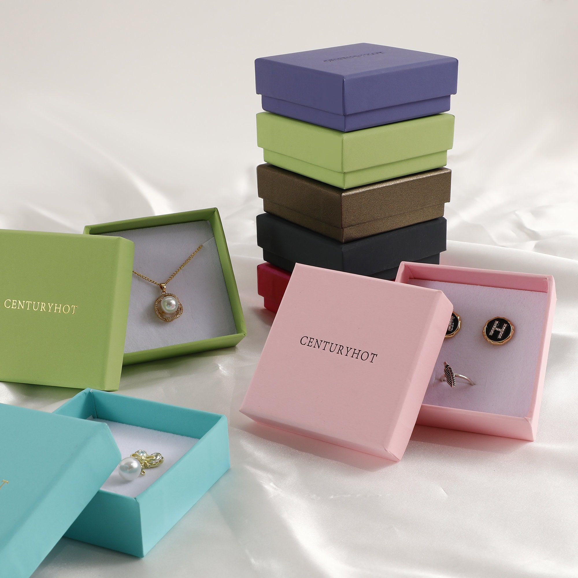 Custom Logo Jewelry Box, Chic Ring/necklace Gift Box - Etsy