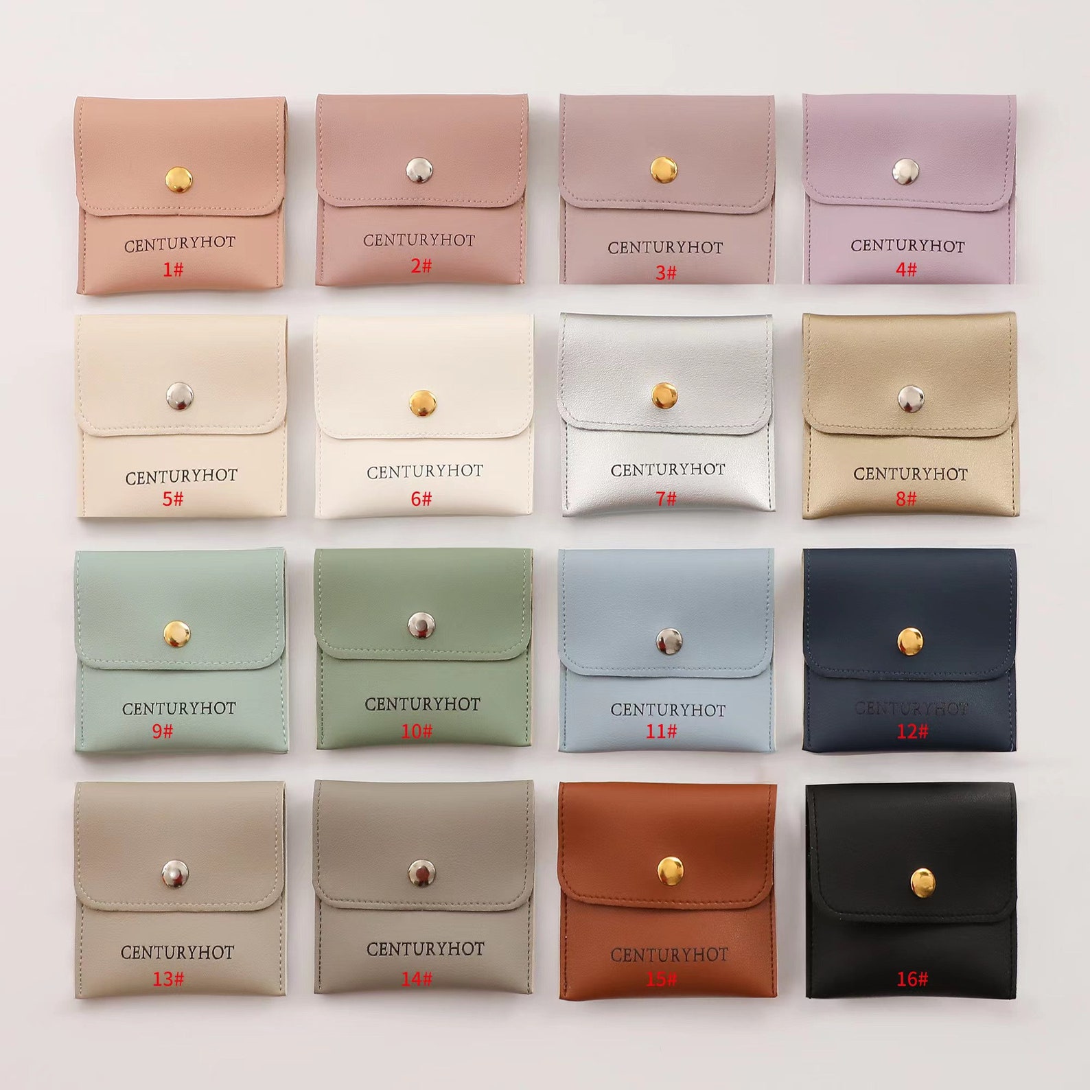 50 Faux Leather Bag Cream Jewelry Pouch Snap Pocket Custom - Etsy