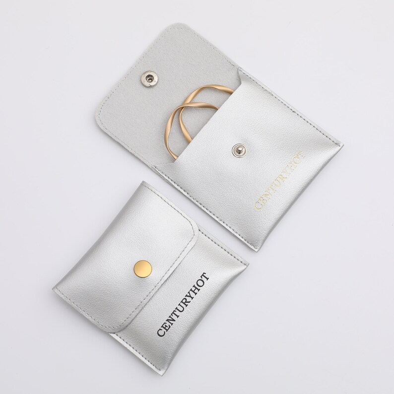 50 Custom Jewelry Packaging Bags Snap Button Bag Custom Logo | Etsy