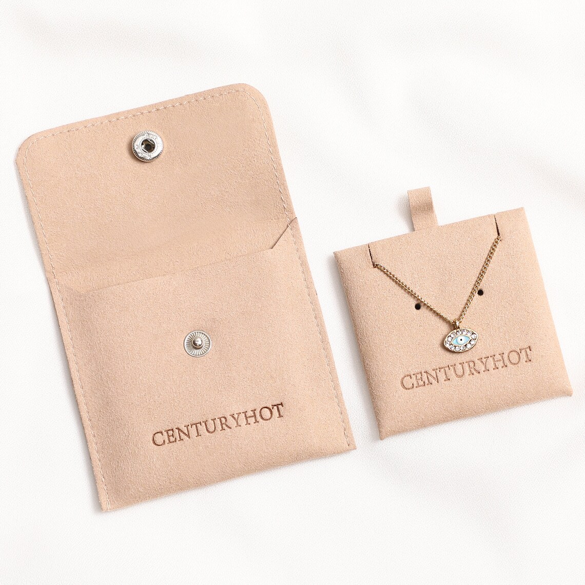 50 Set Custom Jewelry Package Pouch Bag With Insert Card Logo - Etsy