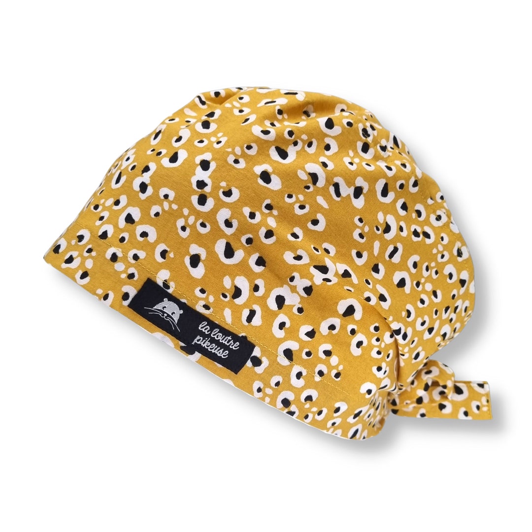 Surgery Cap Yellow Leopard Covering Model, Nurse, Operating Room ...