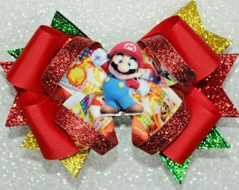 Super Mario Hair Bow - Etsy