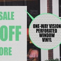 Custom Perforated Sign Decal, One Way Vision Foil, Perforated One Way ...