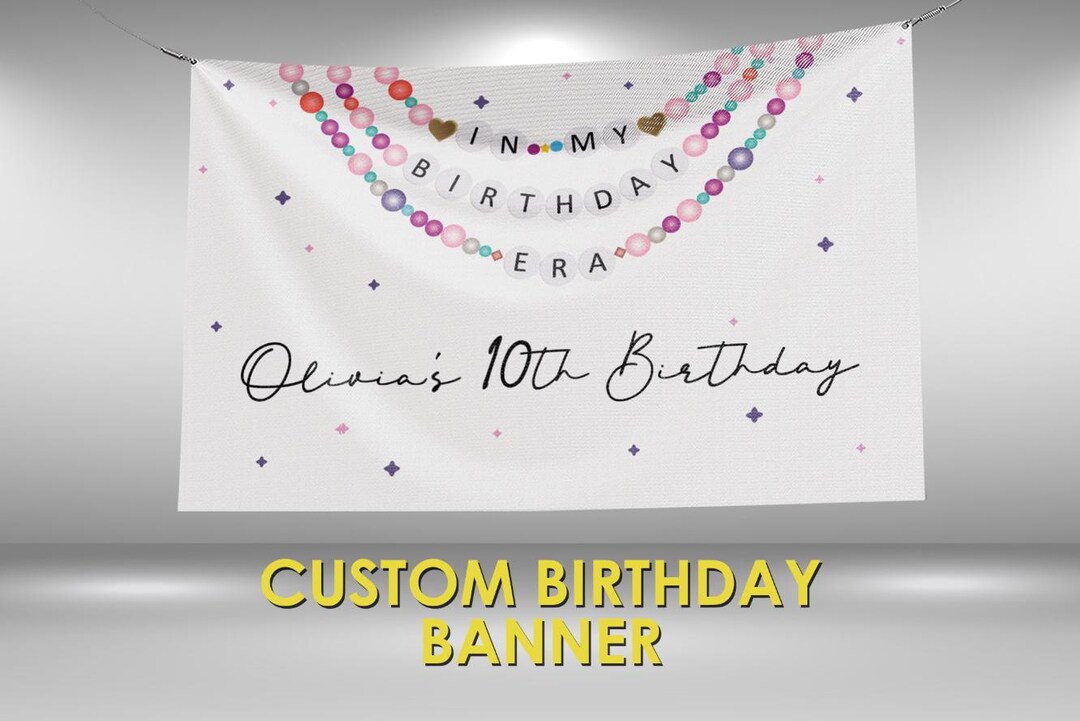Eras Tour Birthday Banner, Swiftie Party Decoration, Swiftie Party ...