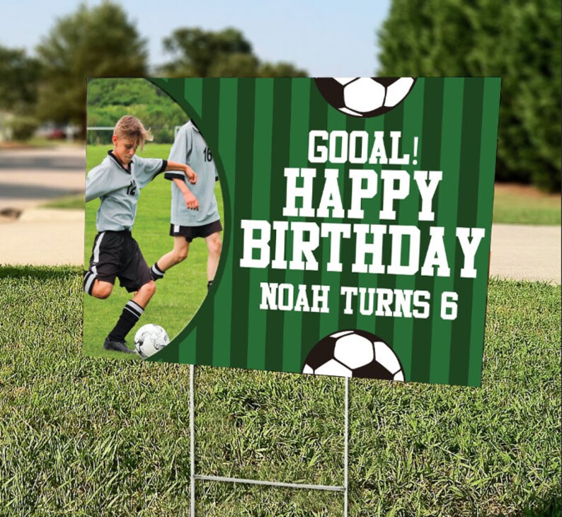 Soccer Birthday Banner Soccer Party Banner Printable Banner - Etsy