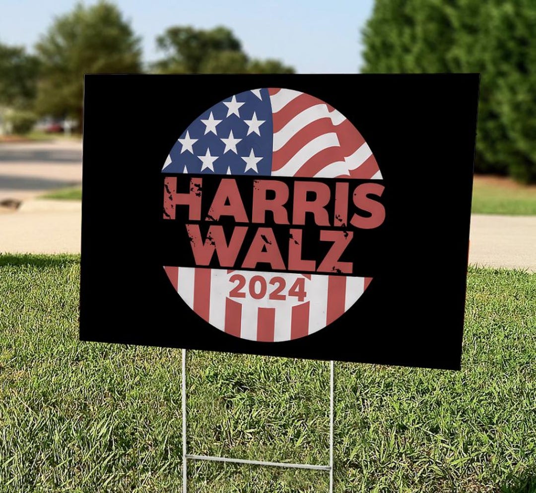 Harris Walz Yard Sign, Election Yard Sign, Vote 2024 Yard Sign ...