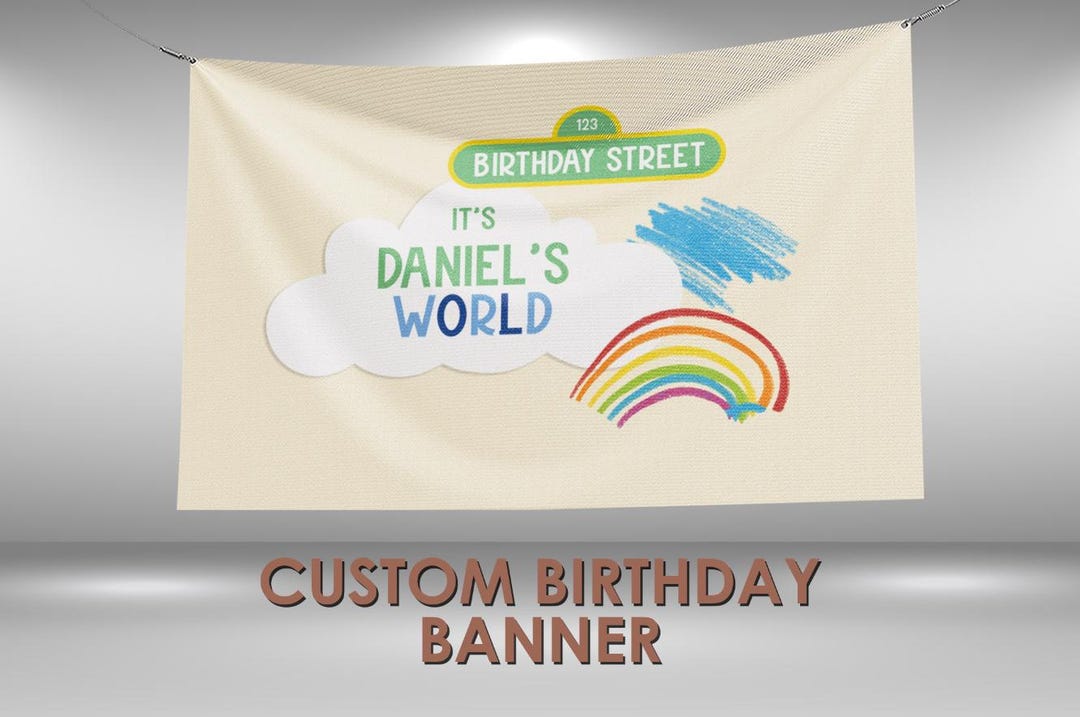 Elmo Birthday Banner, Elmo Party Custom Vinyl Banner, Elmo Theme Party ...