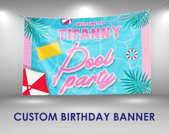 Pool Party Banner | Etsy