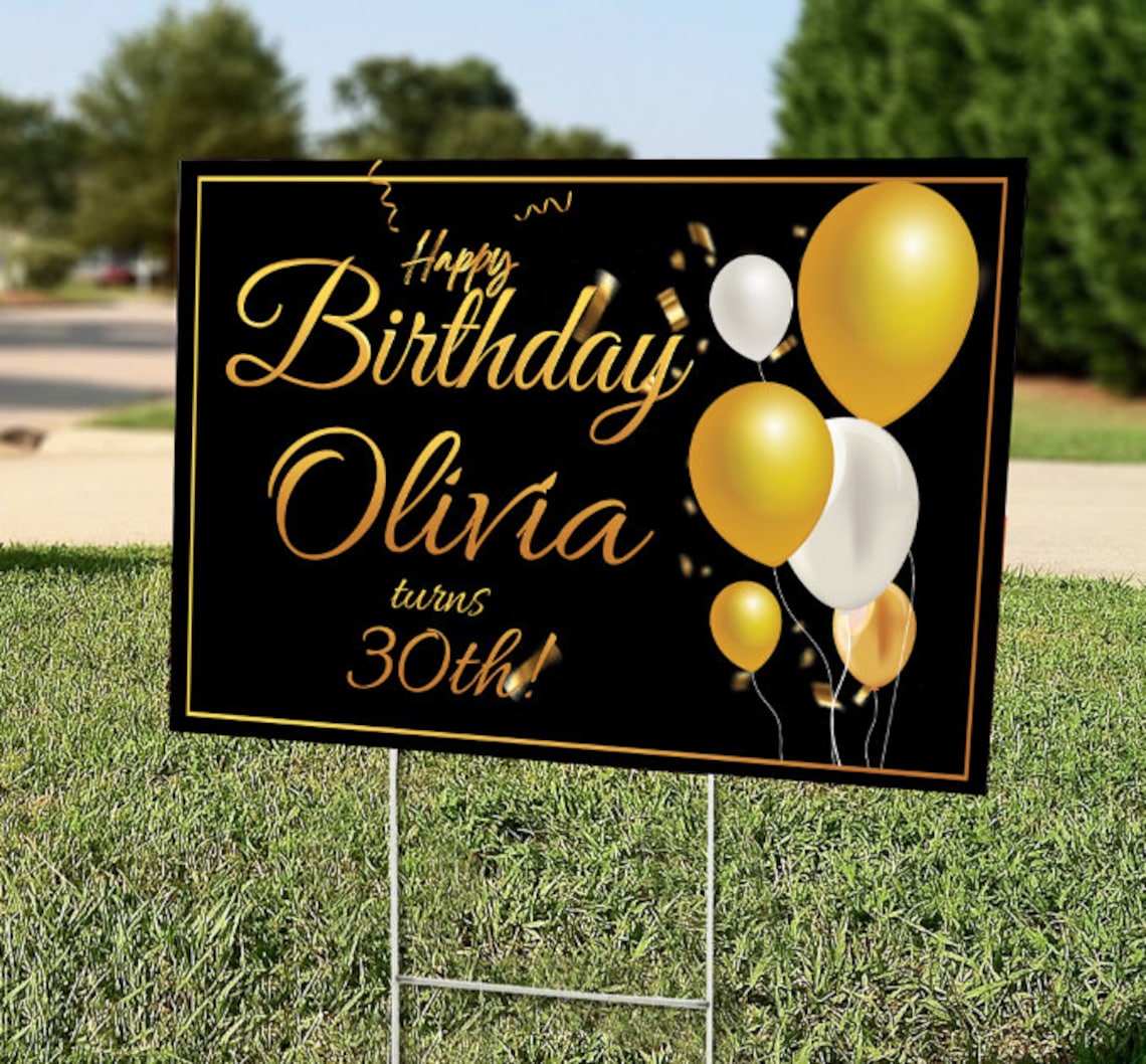 30th Birthday Banner 30th Party Decor Custom Vinyl Banner - Etsy