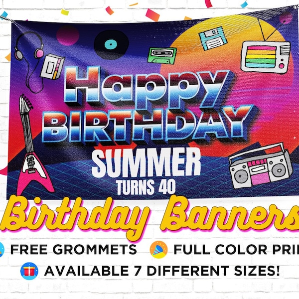 80s Party Banner - Etsy